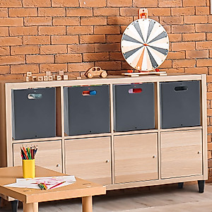 Drephia 4-Pack Foldable Cube Storage Bins, Collapsible Plastic Storage Cubes Bin, Gray