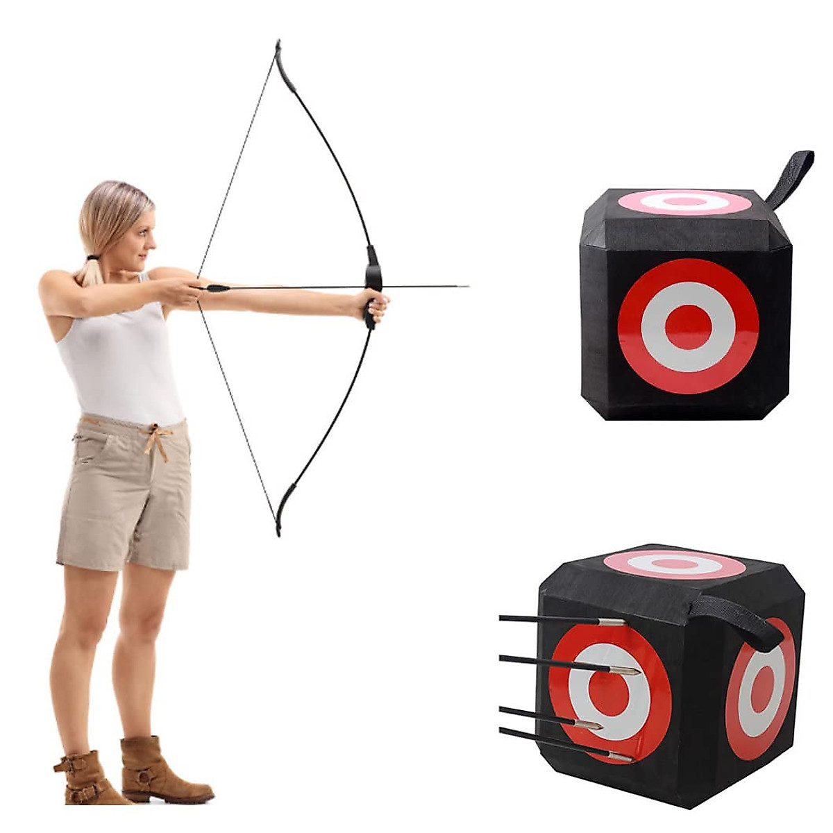KUYYFDS Archery Target Cube EVA Foam Archery Dice Training Target Square with 6 Sides for Recurve Bow Archery Sports Targets