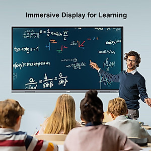 JAV Smart Board H10 Interactive Whiteboard 55 Inch Touchscreen 4K Display Board for Classroom Home Office（Wall Mount Included