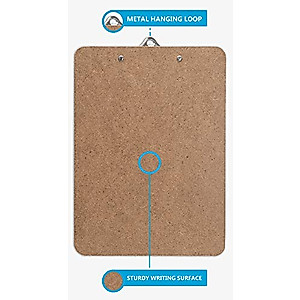 Letter Size Clipboard with Butterfly Clip (Pack of 10) - 9'' x 12.5'' Large Wood Clipboards for Classroom, Clipboards for Kids | Hardboard for Office, College, Teacher & Back to School Supplies