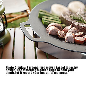 BBQ Grill Pan, Korean BBQ Grill Pan Iron Nonstick Round Grilling Tray BBQ Cast Iron Grill Pan for Outdoor Pork Belly Pancakes (30CM)