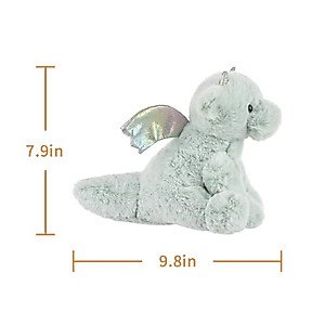 Apricot Lamb Toys Plush Green Plush Dragon Dinosaur Stuffed Animal Soft Cuddly Perfect for Child (Green Plush Dragon, 8 Inches)