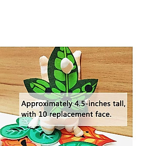 ENIXWH Korok Plush Toy with Sounds, 10 in 1 for The Legend of ZLD BOTW with 10 Replacement Face (4.5inches)