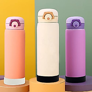 10 Pack 65mm Silicone Coasters Rubber Bottoms Tumblers Sleeve Water Bottle Bumpers Insulation Mat Non-Slip Cup Mug Coaster (Black + White)