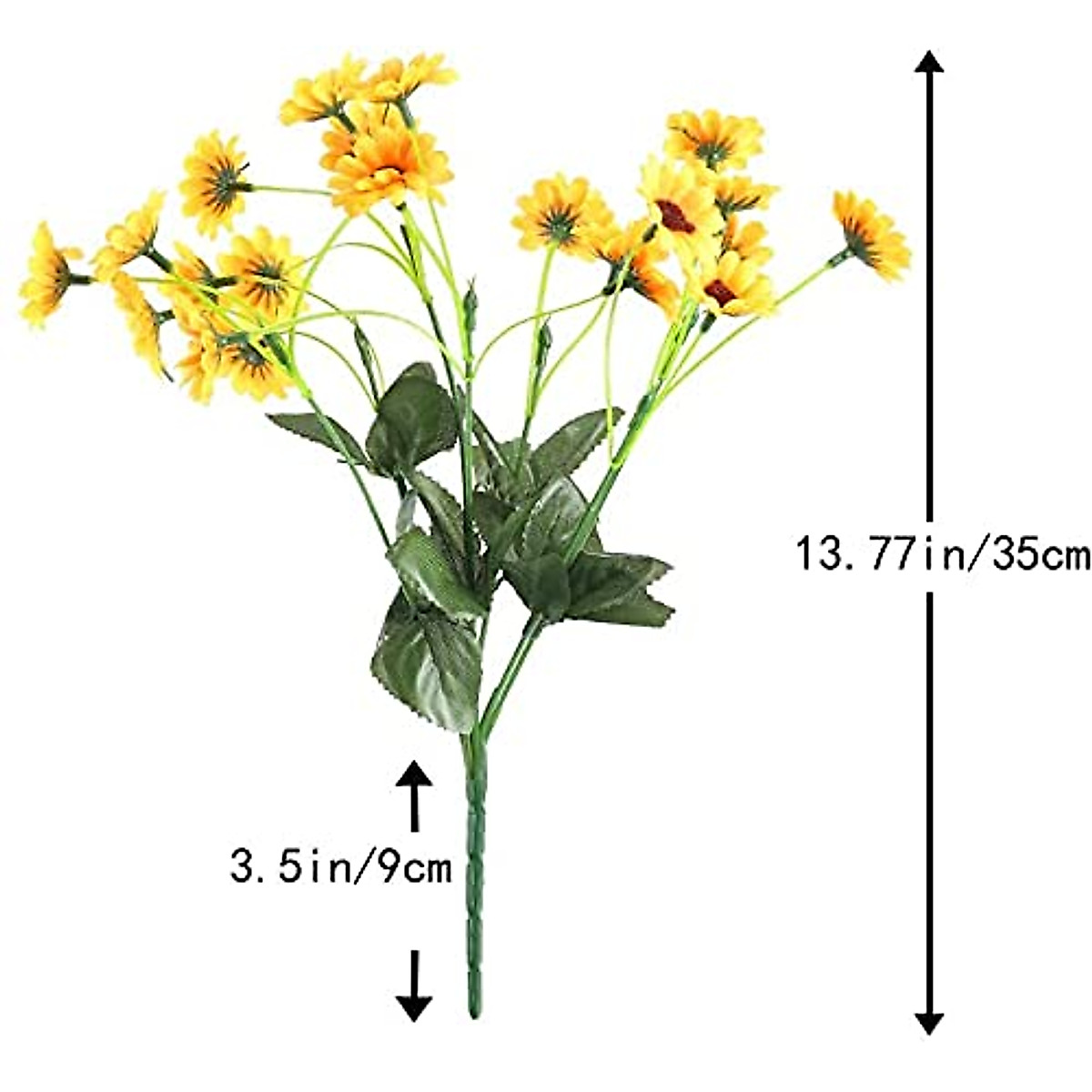 MHMJON 4 Bundles Artificial Silk Sunflowers Flowers Summer Faux Flowers Mini Fake Mum Flowers Bundles Gerbera Daisies Flowers for Indoor Outdoor Home Kitchen DIY Table Centerpieces Wedding Decor
