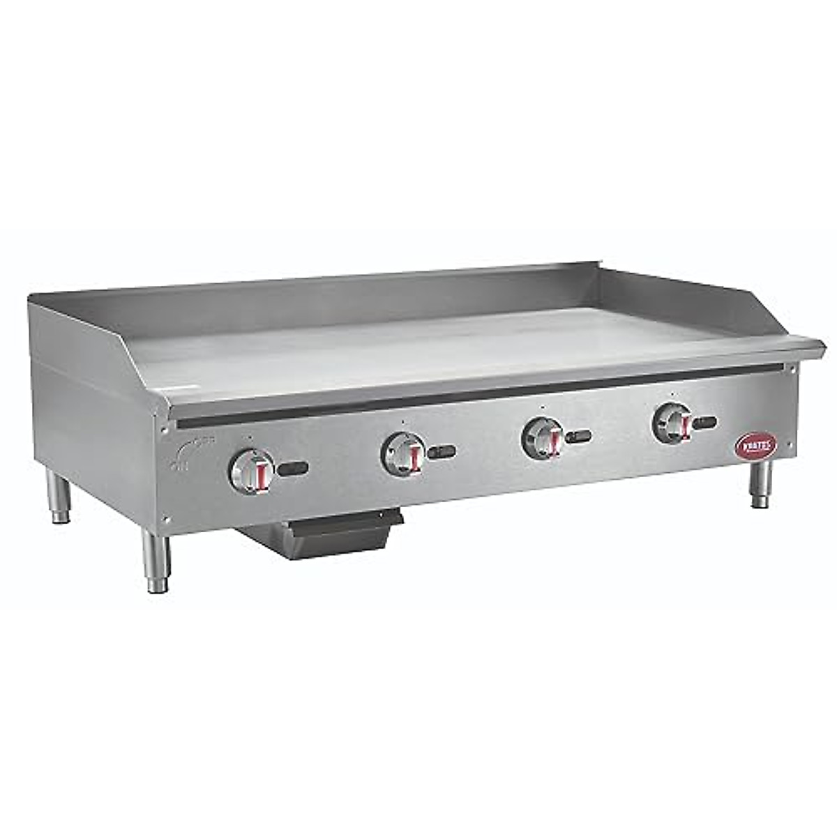 Kratos 29Y-006 48" Wide Commercial Gas Countertop Griddle with Manual Controls, 4 Burners, 120,000 BTU