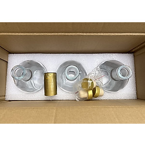 Kaachli Clear Glass Bottles 25 oz (750 ml) 3 - Pack for Wine Beverages Drinks Oil Vinegar Kombucha Beer Water Soda with Cork Stopper Airtight Lid