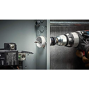 BOSCH HSBIM9 9-Piece Bi-Metal Hole Saws Assorted Kit with SpinLOCK Universal Arbor with Included Carrying Case for General Purpose Applications in Wood, Aluminum, Metal, Plastic Materials