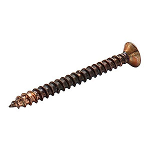 CRL Brushed Copper #10 x 2" Wall Mounting Flat Head Phillips Sheet Metal Screw - Package