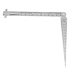 Stainless Steel Taper Welding Gauge Test Welding Taper Gap Gauge Depth Ruler Hole Inspection Tool