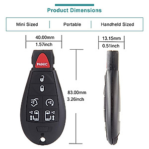 SELEAD Flip Key Fob 7 Buttons Keyless Entry Remote fit for 2008-2015 Town andamp Dodge Grand Caravan Volkswagen Routan Antitheft Keyless Entry Systems M3N5WY783X 2pcs US Stock