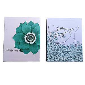 TOTOCAN 4X6 Photo Album Pack of 2, Each Picture Album Holds Up to 200 4x6 Photos, Total 400 Photos,Family - Travel - Baby Photo Album (Flower and Deer)