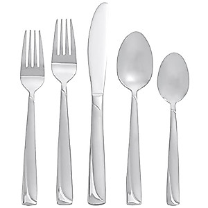 Oneida, Service for 8 Madeline 51 Piece Everyday Flatware Caddy, 18/0 Stainless Steel, Silverware Set