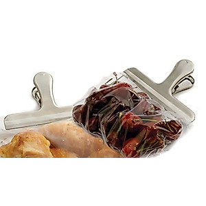 Norpro Stainless Steel Jumbo Bag Clip, 7 x 1.2 x 3.5 inches, Silver