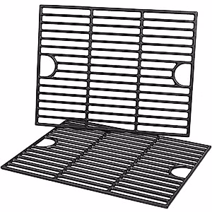 SHINESTAR Cast Iron Grill Grates for Nexgrill 4-5 Burner Grills, 720-0830H, 720-0830A, 720-0783E, 720-0697, 720-0888, 17 x 13 1/4 Inch,2 Pack