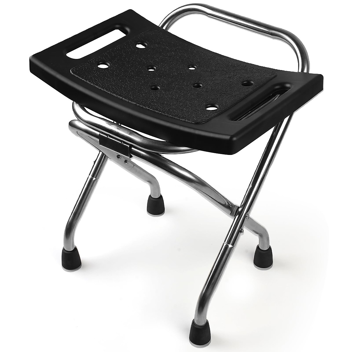 Shower Chair Seat, Stainless Shower Chair for Folding, Safety Anti-Slip Shower Bath Chairs for Seniors/Disabled by