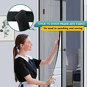 1 in×30 feet Black Heavy Duty Hook And Loop Tape with Adhesive, No Punching Picture Frame & Door Screen Mounting Tape, Keep Couch Cushion from Sliding, Sticky Tape for DIY at Classroom Office Home