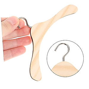 BESPORTBLE Children Hangers Kids Armoire Hanging Racks for Clothes Heavy Duty Short Hangers for Closet Wooden Hangers Dress Hangers Doll Wooden Clothes Hanger 1/3 Bjd Dolls Hanger Baby 10pcs