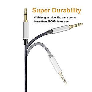 Toxaoii Replacement Audio Cable Volume Control & in-Line Mic Compatible with Bose Around-Ear AE2i, AE2w, AE2 Headphones, 3.5mm to 2.5mm Male Aux Stereo Headphones Cord (3.93FT)