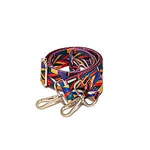 Makes Wide shoulder strap purse belt to replace other styles of multi-color canvas messenger belt tote bag backpack (Red-hua)