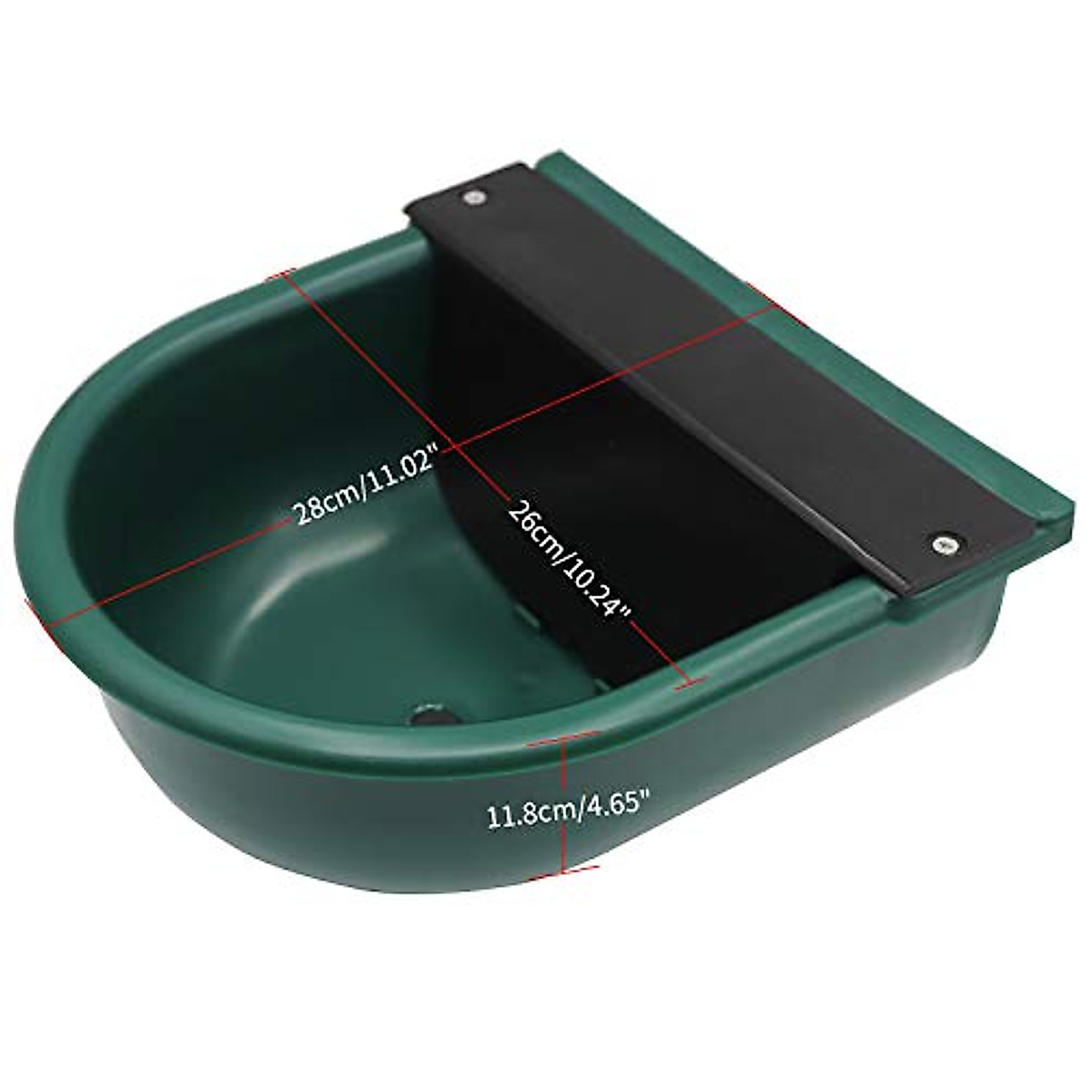 nomal Automatic Water Bowl, Plastic Water Dispenser with Float Valve and Drain Plug for Dog Cattle Sheep Pigs Horse