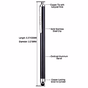 Stylus Pens for Touch Screens iPad iPhone Kindle Fire (Pink/Purple/Aqua Blue)