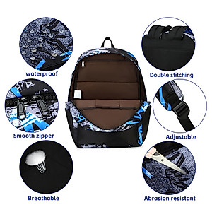 Sunborls Backpack for Teen Girls Lightweight High-capacity Middle Student Bookbag Women Backpack With Lunch bag Pencil Bags Student Bookbags 3Pcs(cow pattern)