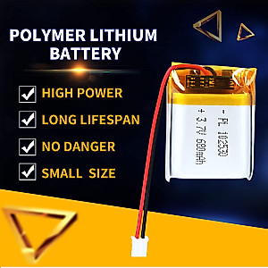 YDL 3.7V 680mAh 102530 Lipo battery Rechargeable Lithium Polymer ion Battery Pack with JST Connector
