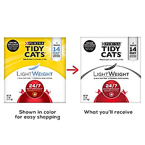 Purina Tidy Cats Lightweight Clumping Cat Litter, 24/7 Performance Multi Cat Litter - 17 lb. Box