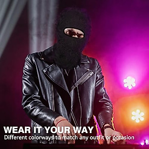 Distressed Balaclava Ski Mask Knitted Full Face Windproof Winter Premium Yeat Ski Mask for Men Women Cream