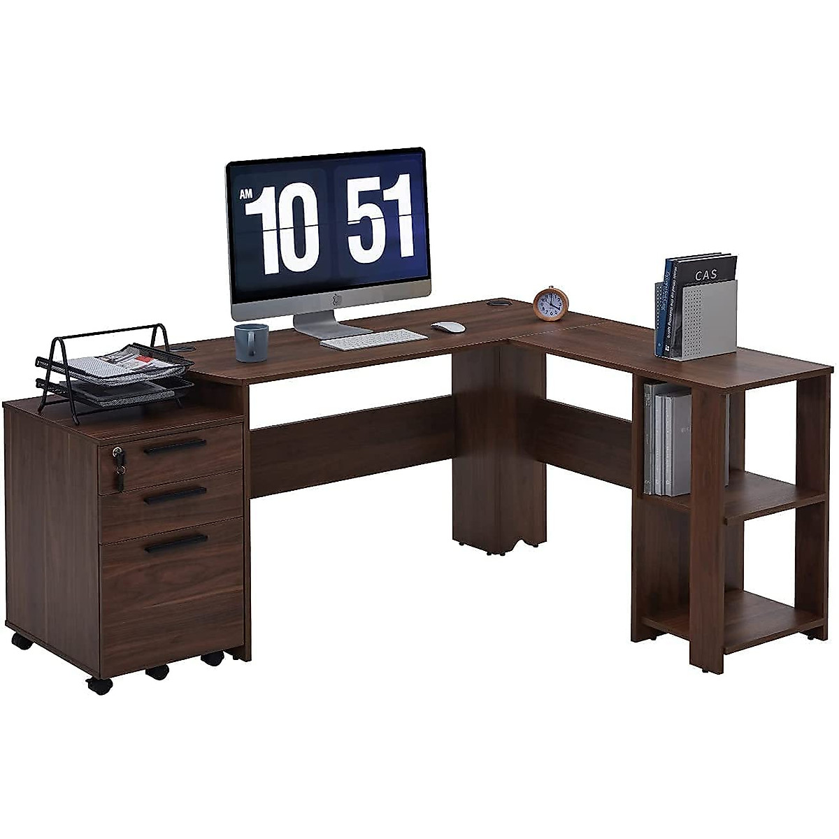 3-Drawer Office Filing Storage Cabinet, Under Desk Vertical Filing Cabinet, Lock Drawers