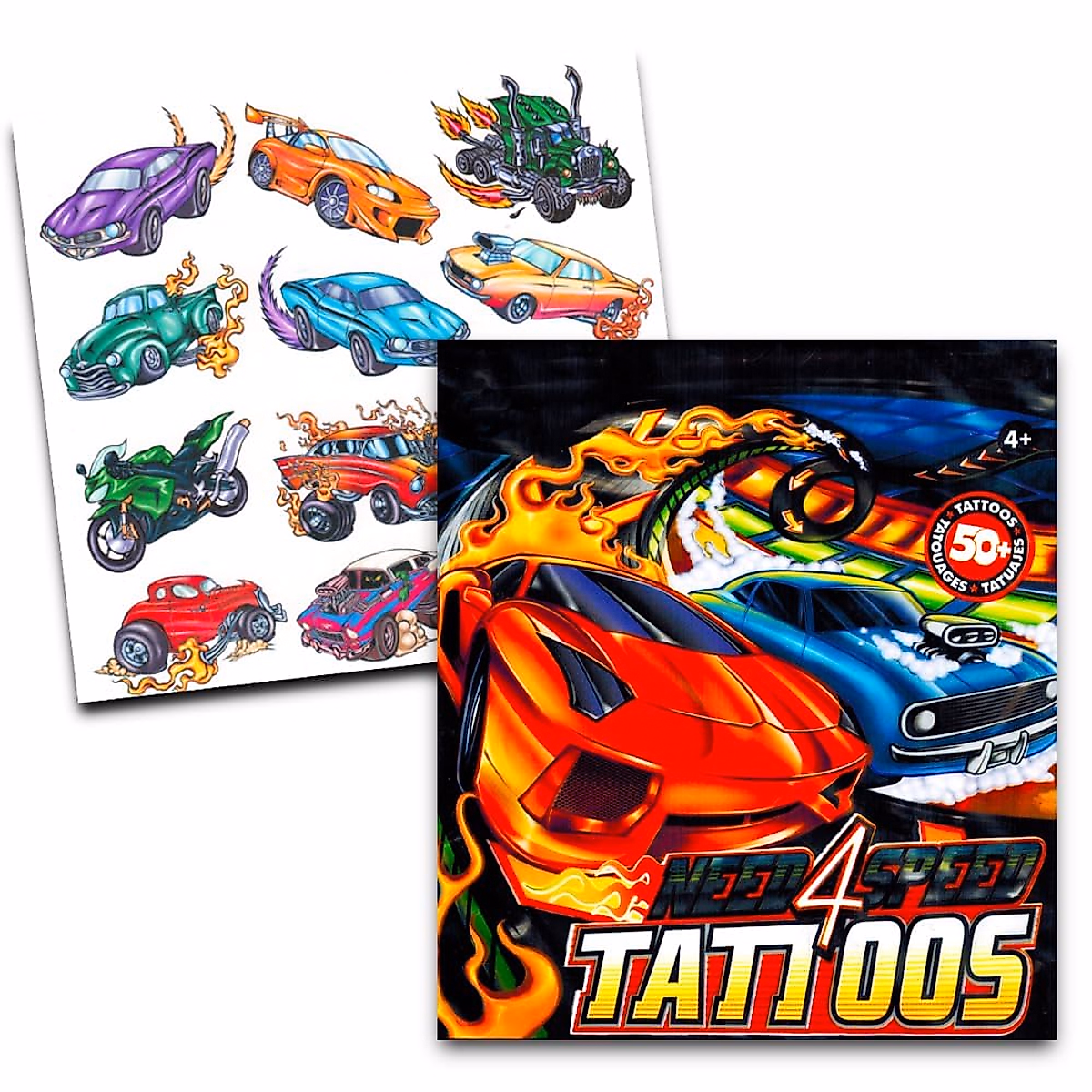 Hot Wheels Backpack with Lunchbox Set for Boys Kids ~ 2 Pc Bundle with Deluxe 16" Hot Wheels Racecar Backpack and Insulated Lunch Bag with Stickers, Tattoos, and More (Hot Wheels School Supplies)