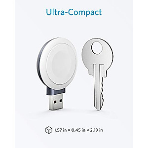 Anker Portable Magnetic Charger, Cordless Charger for Apple Watch with USB A Connector, [MFi Certified] Compatible with Apple Watch Series 1/2/3/4/5/6
