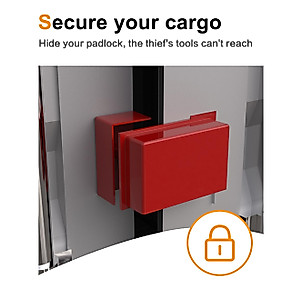Autoholic Shipping Container Lock Box Bolt On Heavy Duty Shipping Container Accessories with Padlock & 5 Keys