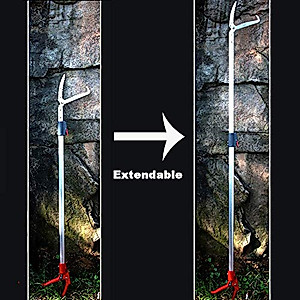 Yomyray Extendable Snake Tong Reptile Grabber Rattle Snake Catcher Wide Jaw Handling Tool with Lock and Comfortable Grip(Include Snake Bag)