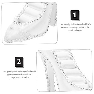 GARVALON Shoe Jewelry Display Shoe Ring Tray Jewelry Storage Box Jewelry Organizer Case Earrings Stand Resin Ring Holder High Heel Ring Display Case Shoe, Jewelry Displays Stand