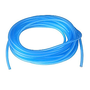 ALEGI 12 Feet Aquarium Airline Tubing Standard with 4 Air Stones and 4 Check Valves for Fish Tank Air Pump, Blue