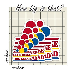 Let's Make This Bread Sticker, Holsom Bread Money Sticker, Lineman Sticker, Money Brackets Sticker, Water Assitant Die-Cut Vinyl Dad Decals for Laptop, Phone, Water Bottles, Kindle Sticker