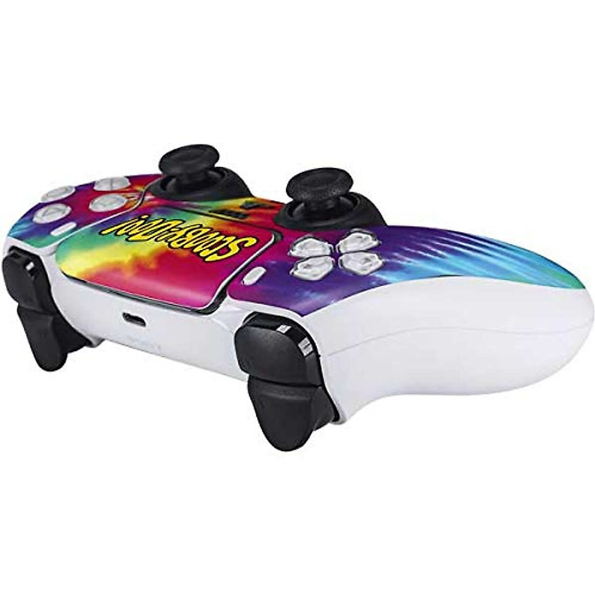 Skinit Gaming Decal Skin Compatible with PS5 and Compatible with PS5 Digital Edition DualSense Controller - Officially Licensed Warner Bros Scooby-Doo Tie Dye Design