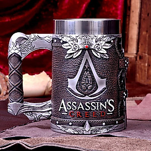 Nemesis Now Video Game Merch Tankard, Hand-Painted Resin Beer Mug, Stainless Steel Removable Insert, Gamer Gifts, 15.5cm - Assassin's Creed The Brotherhood