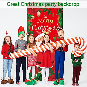 Christmas Door Cover Santa with Gifts Door Decoration Holiday Banner Backdrop 78 x 35.4 Inches