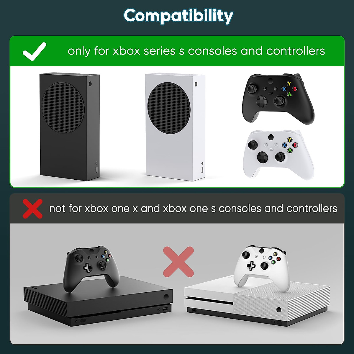 Upgraded Cooling Fan Stand for Xbox Series S with Charger Station, MENEEA Controller Charging Dock & Console Cooler System with 15 Colorful RGB Light & Headset Hook, Accessories for XSS