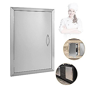 L 17x 24" H Access Panel, GDAE10 BBQ Single Door, Vertical 304 Stainless Steel, Outdoor Kitchen Doors for Island, Grill Station, Outdoor Cabinet Grill Station Home Restaurant Shopping Mall