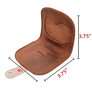 Hide & Drink, Leather Cash Case, Holds Folded Bills & Coins, Wallet, Pouch Organizer, Accessories, Handmade :: Bourbon Brown