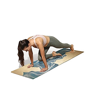 Shakti Warrior Kundalini yoga mat - Premium Printed Natural Eco-friendly Non-Slip Mat Great for Hot Yoga, Pilates, Workouts (72 inch x 24 inch x 3mm thick)