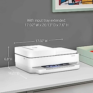 HP Envy 6458e All-in-One Wireless Color Inkjet Printer, Print Copy Scan - 10 ppm, 4800 x 1200 dpi, Auto 2-Sided Printing, 35-Sheet ADF, Dual-Band WiFi, Instant Ink Ready, White (Renewed)