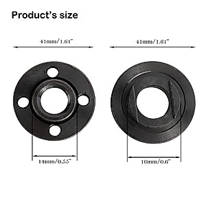 WerkWeit Grinder Angle Spanner Wrench Flange Nut Kit, 1PCS Angle Grinder Flange Wrench and 6PCS Flange Nuts, Compatible with Dewalt Bosch Black Decker Ryobi Makita(4.5" 5" 5/8-11)