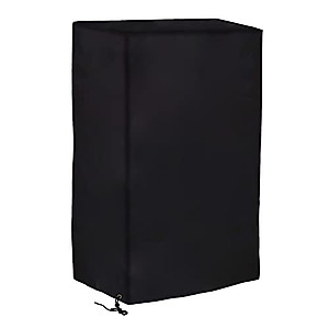 GasSaf Smoker Cover, 30 inch Masterbuilt Smoker Cover, Heavy Duty Waterproof Smoker Grill Cover 18" L x 17" W x 30" H, Black