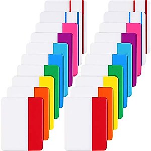 Jovitec 400 Pieces Tabs 2 Inch Sticky Index Tabs, Writable and Repositionable File Tabs Flags for Pages or Book Markers, Reading Notes, Classify Files, 20 Sets 10 Colors (400 Pieces Style A)