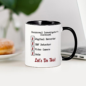 CafePress Paranormal Investigator's Checklist Mug 11 oz (325 ml) Ceramic Coffee Mug
